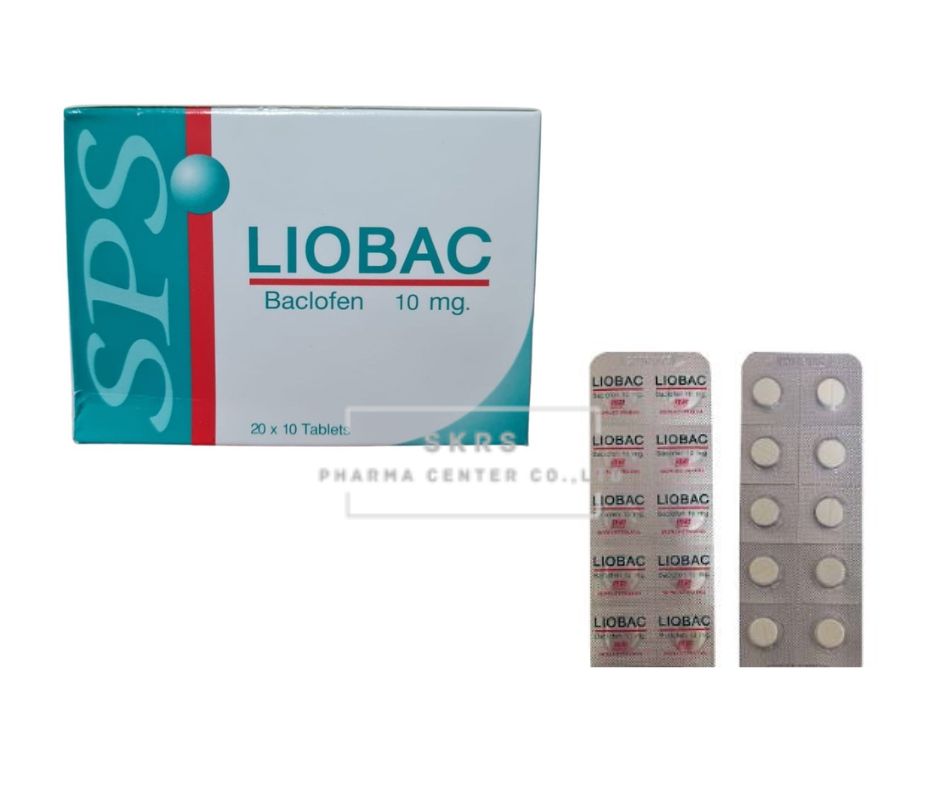 LIOBAC 10MG. 20*10'S. ไลโอแบค 10 มก. กล่อง20แผง (Baclofen) | SKRS ...